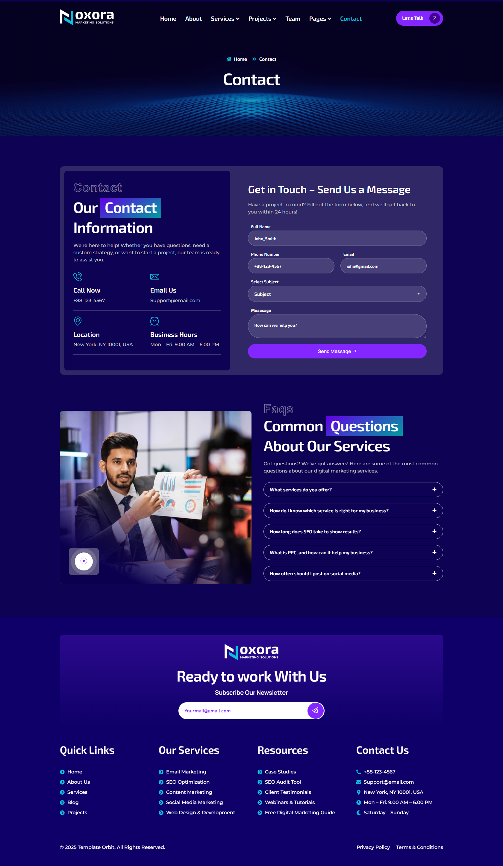 Noxora — Digital Marketing Agency Elementor Template Kit by TemplateNitro